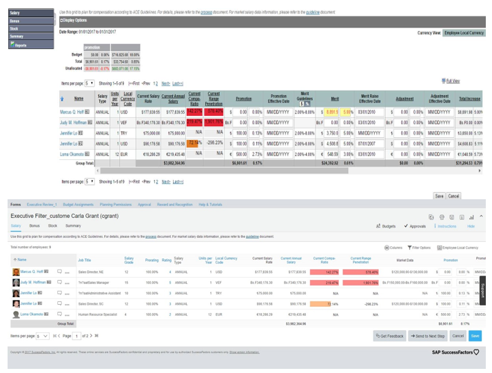 Q1 2018 Release Highlights: SuccessFactors Compensation & Variable Pay