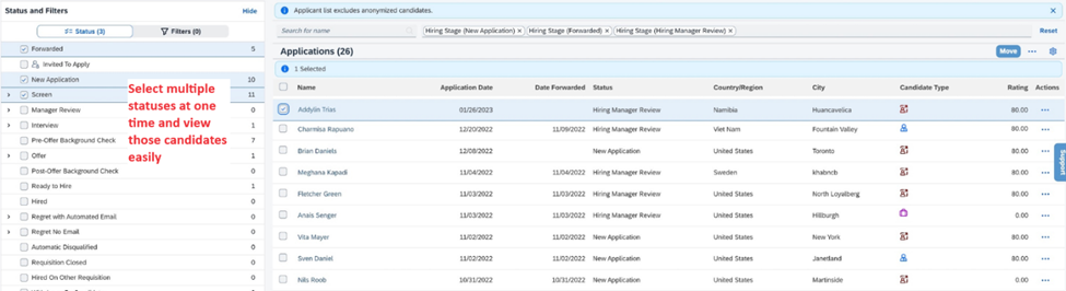 SuccessFactors Redesigned Applicant Management Tool: Evaluation and ...